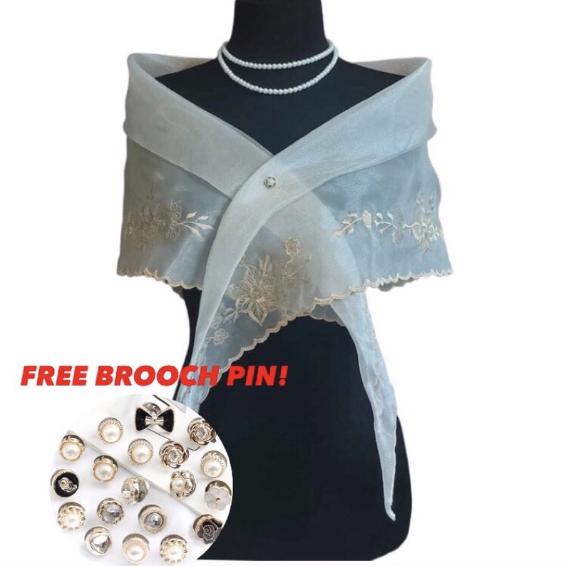 Filipiniana Alampay(Embroidered) with free pin. | Shopee Malaysia