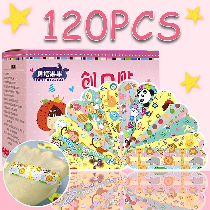[In Stock] 120PCS Cute Cartoon Plaster Medical Breathable Transparent ...