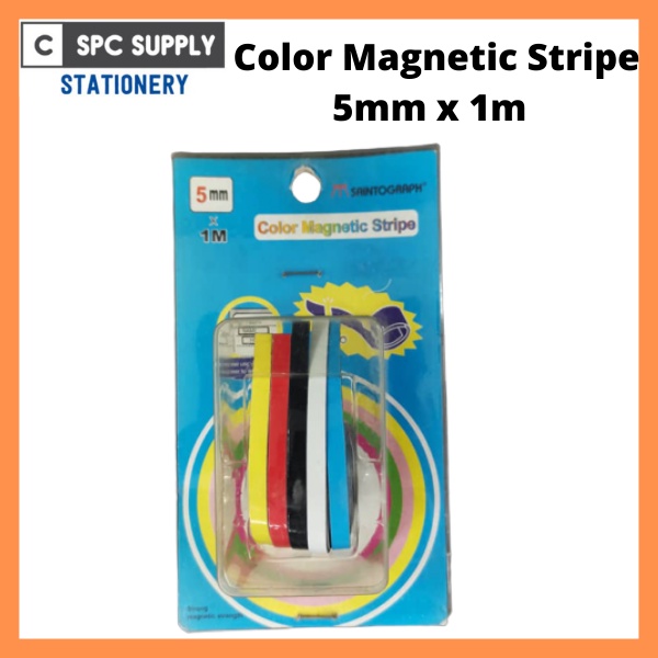 SAINTOGRAPH Color Magnetic Stripe 5mm x 1m /Strong Magnetic Strength (5 ...