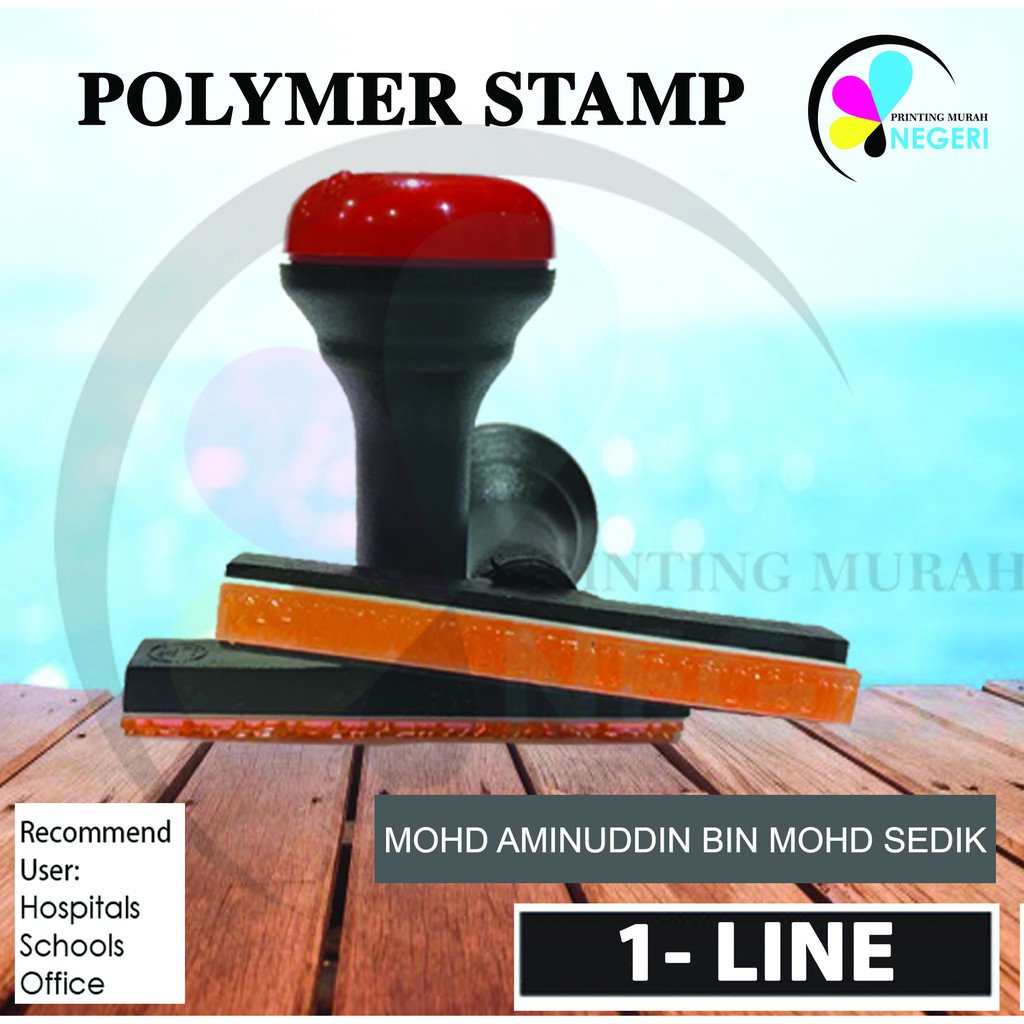 SAME DAY POST OUT Rubber Stamp Custom Made Cop Getah (Name Chop ...