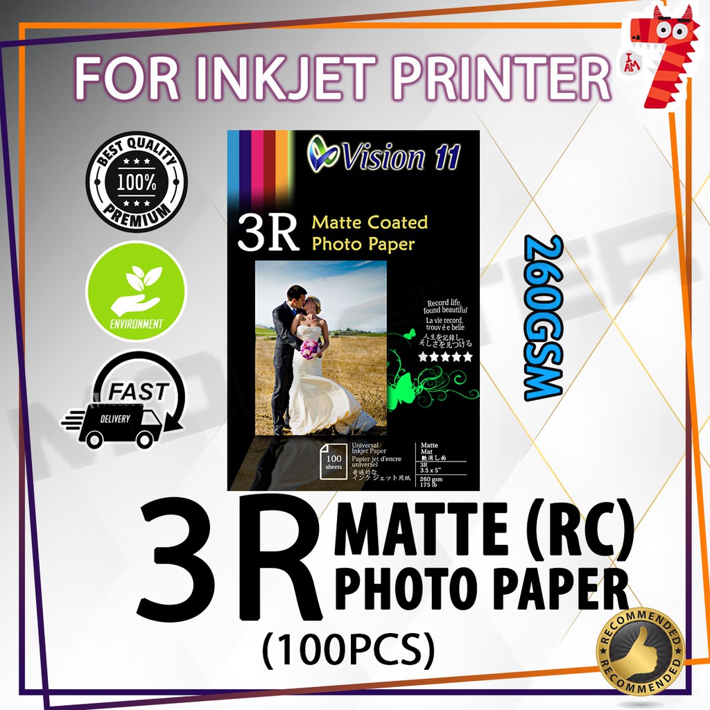 Vision 3R Matte Photo Paper 260gsm (RC) | Shopee Malaysia
