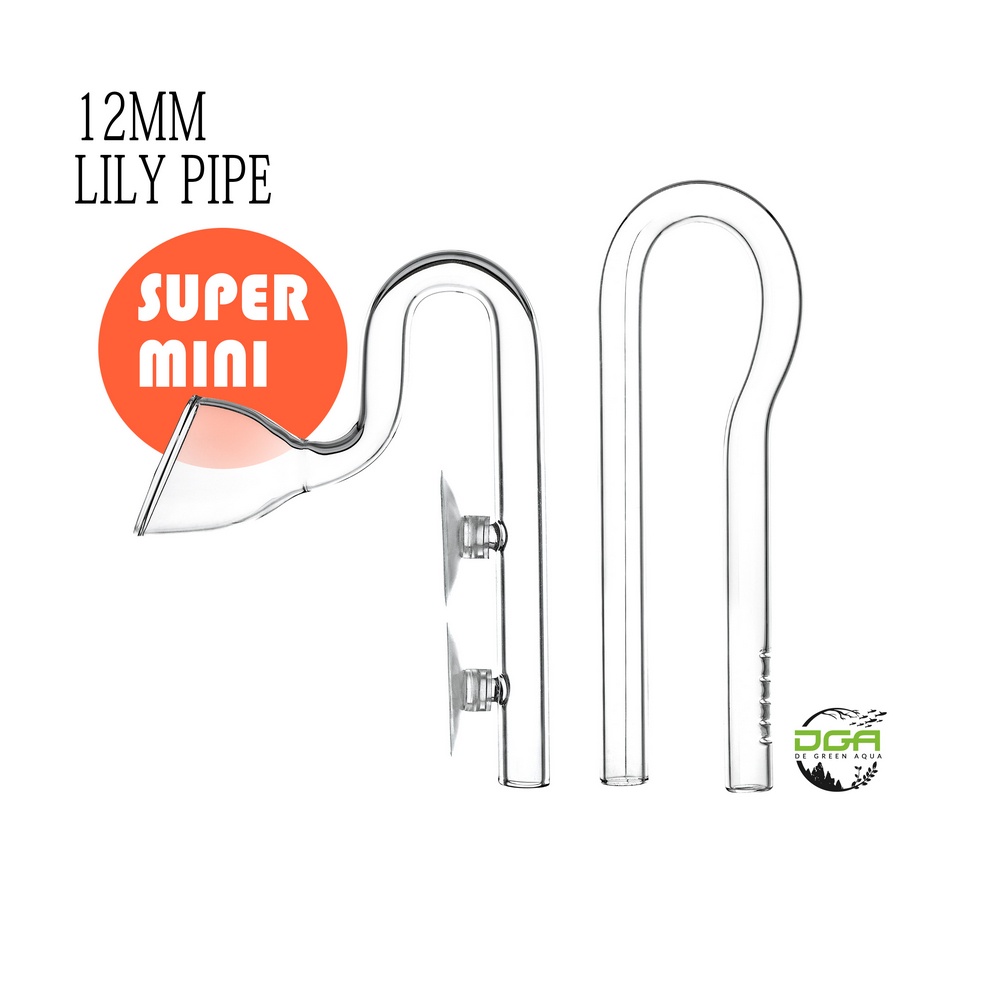 Aquarium Super Mini Glass Lily Pipe Inflow + Outflow 12mm ...