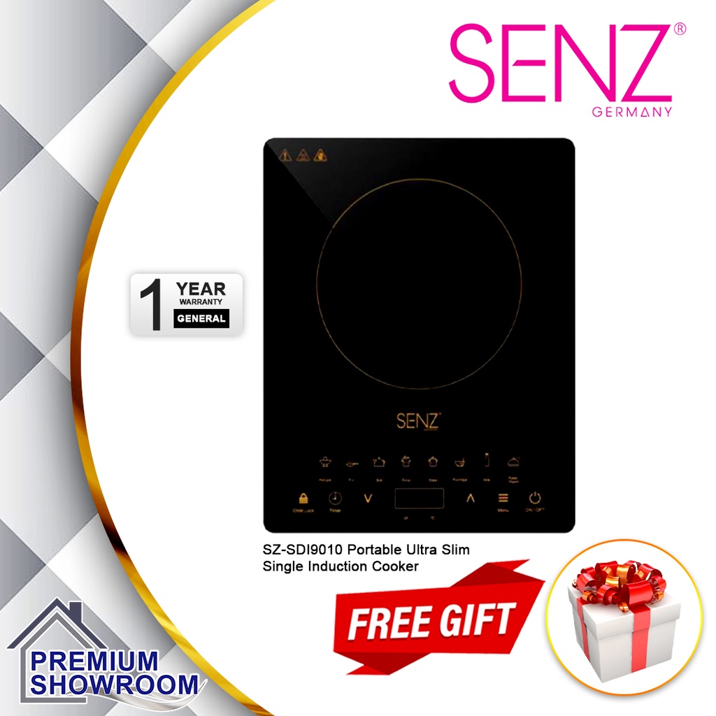 (AUTHORISED DEALER) SENZ 2000W Portable Ultra Slim Single Induction ...