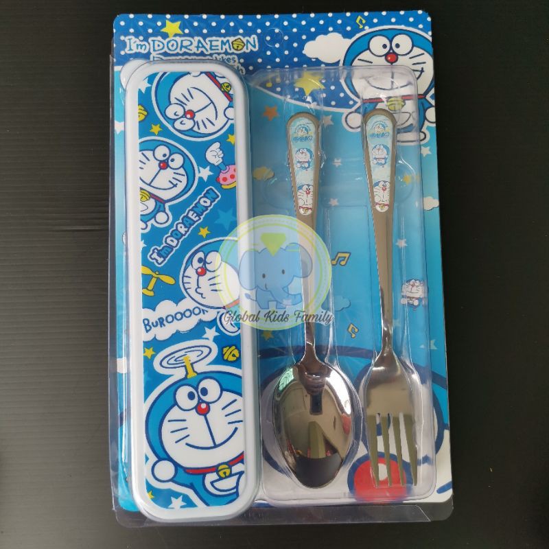 Stainless steel Disney cartoon spoon set Set Sudu Budak kanak-kanak ...