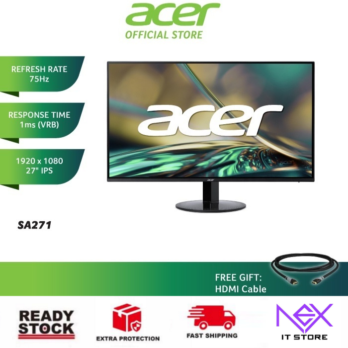 ACER 27" SA271 Ultra Thin Desktop Monitor | Shopee Malaysia