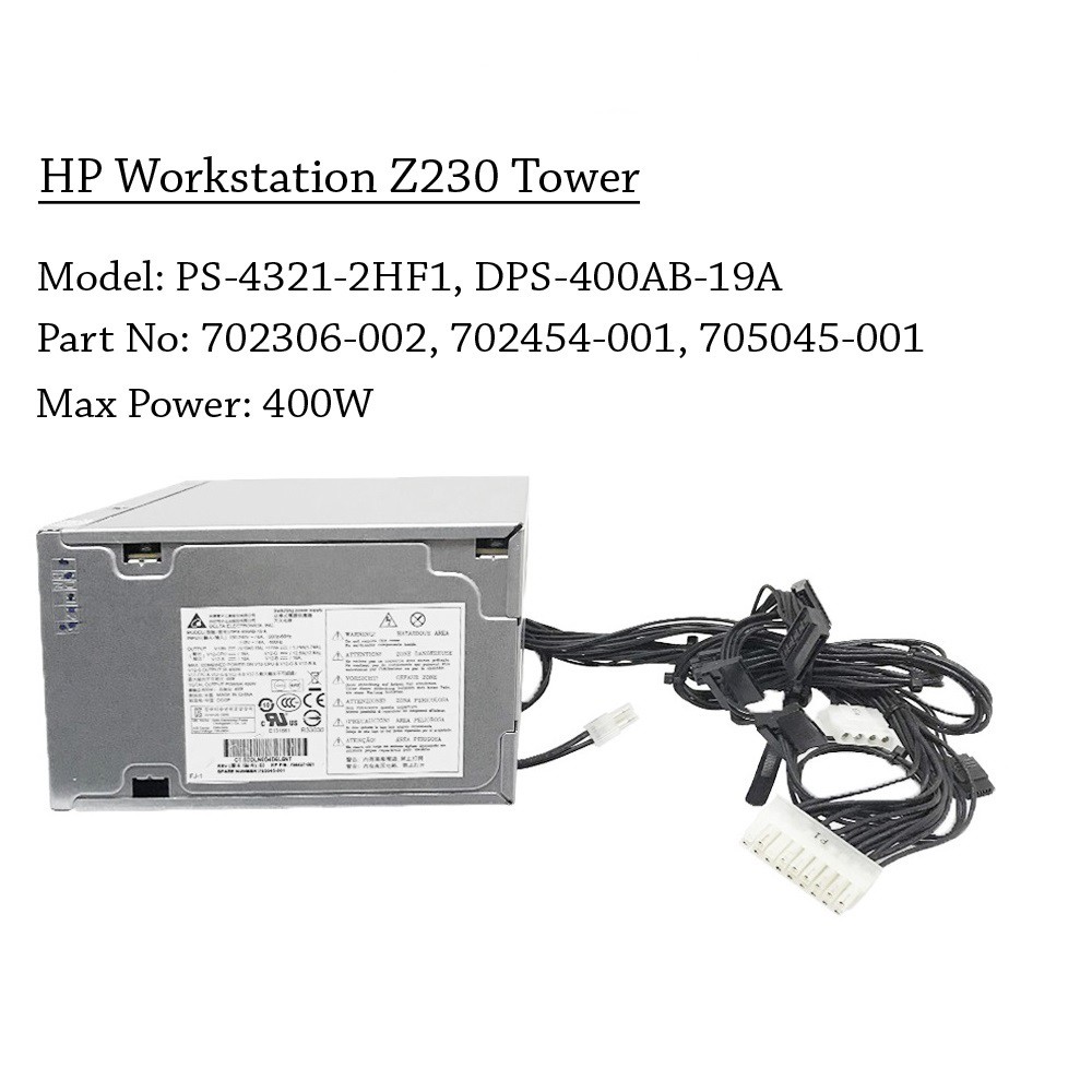 HP Workstation Z230 Tower Power Supply PSU 400W 704427-001 705045-001 ...