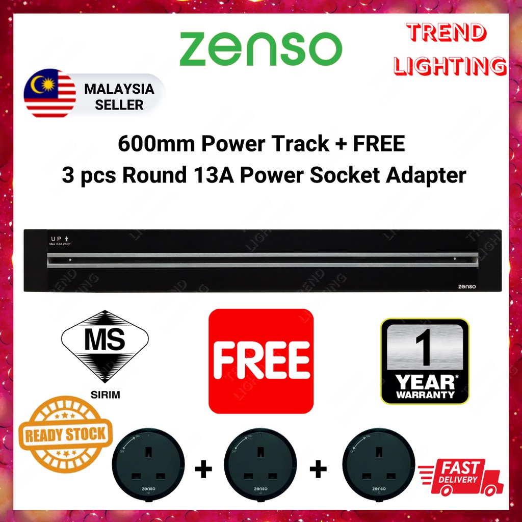 Zenso Z-line Power Track Switch 13A socket / universal Socket / Double ...
