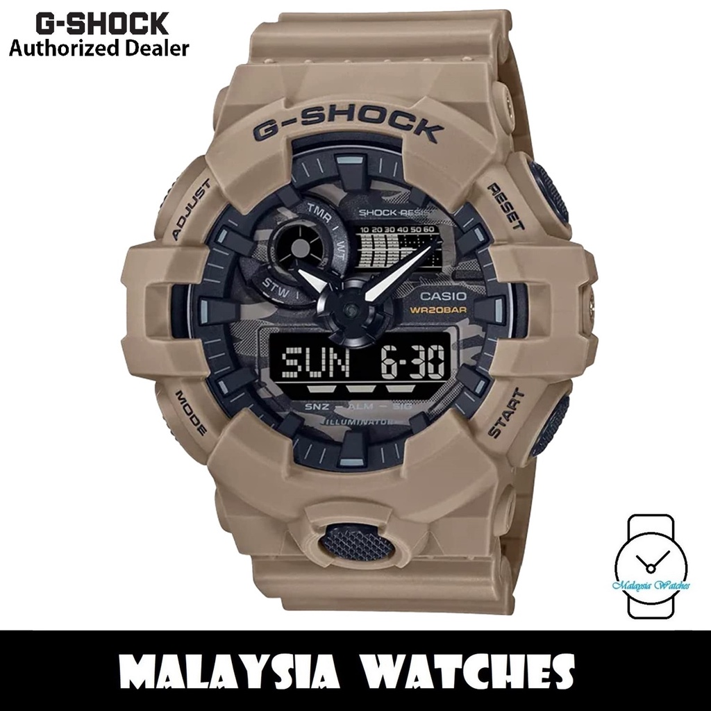 (OFFICIAL WARRANTY) Casio G-Shock GA-700CA-5A Camouflage Dial Beige ...