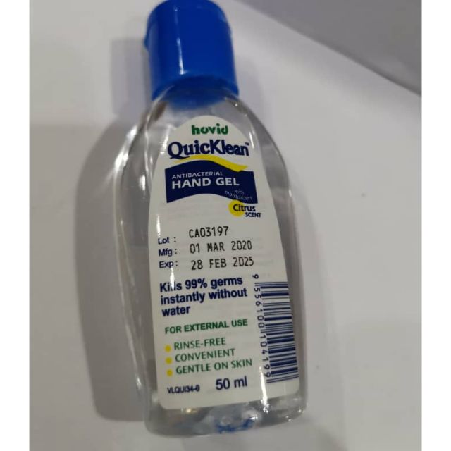 Hovid Quickleen Antibacterial Hand Gel 50ml | Shopee Malaysia