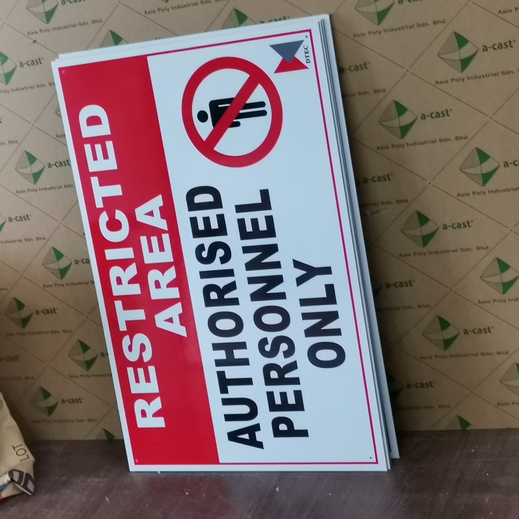 RESTRICTED AREA SIGN | Shopee Malaysia