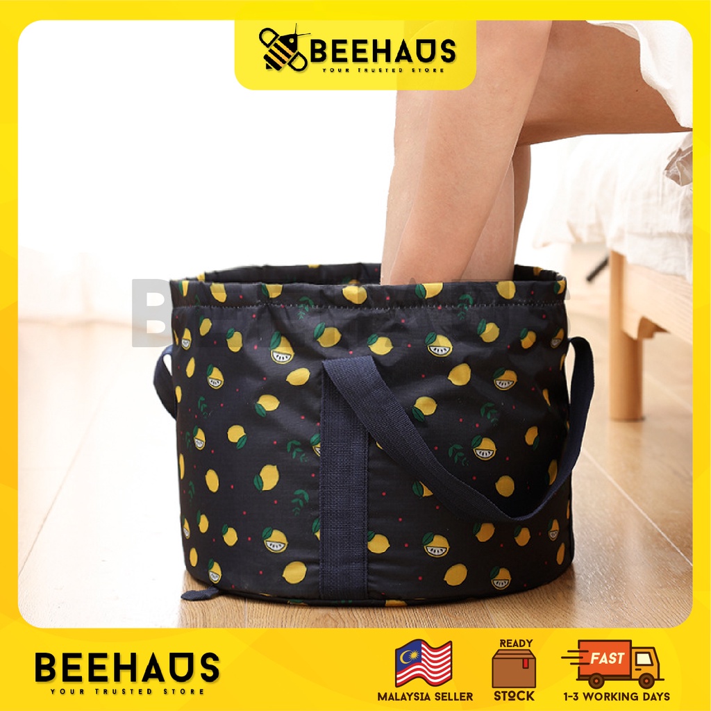 Beehaus Portable Foot Soaking Bag | Foldable Foot Bath Water Bucket Bag ...