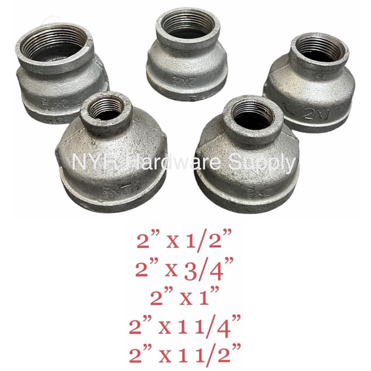 2”Galvanized Reducing Socket 2”x1/2” / 2”x3/4” / 2”x1” / 2”x1 1/4” / 2 ...