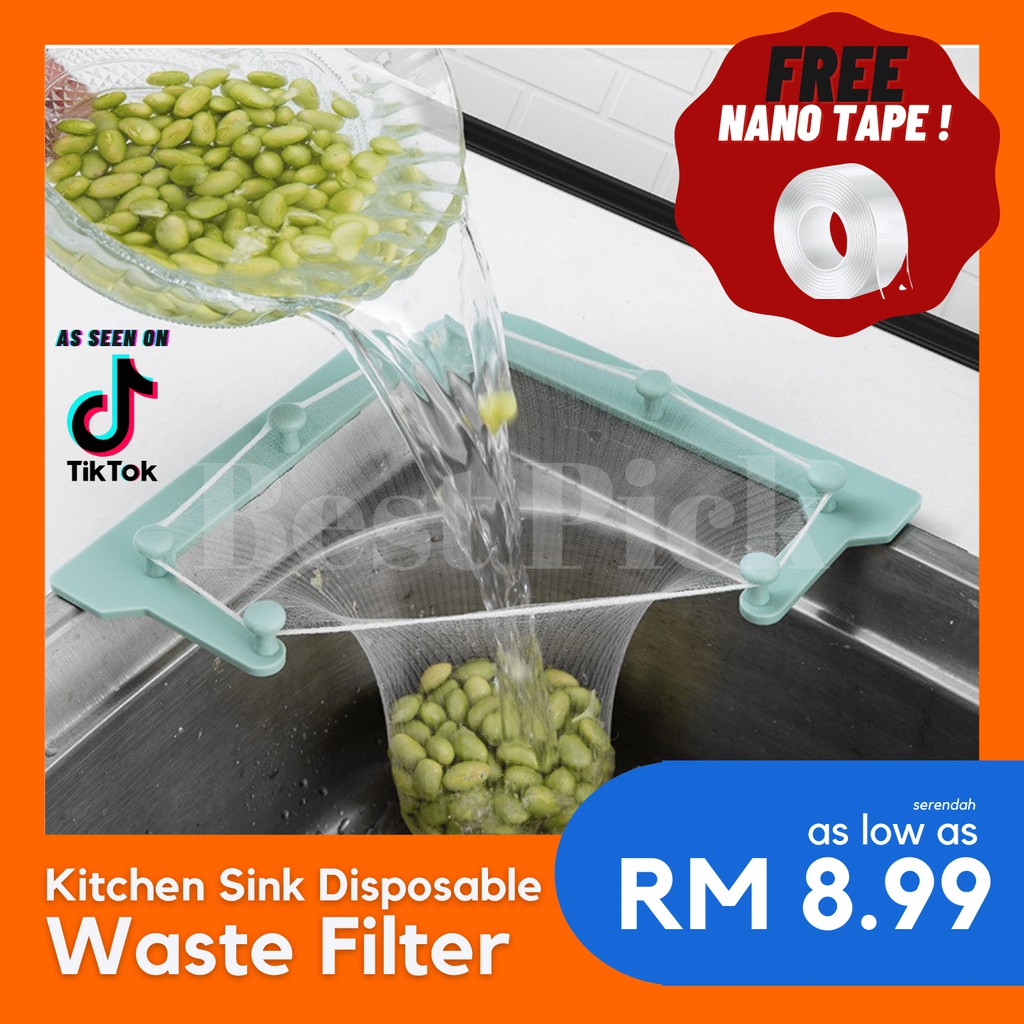 Penapis Sisa Makanan Sinki Dapur Kitchen Sink Triangular Filter Mesh ...