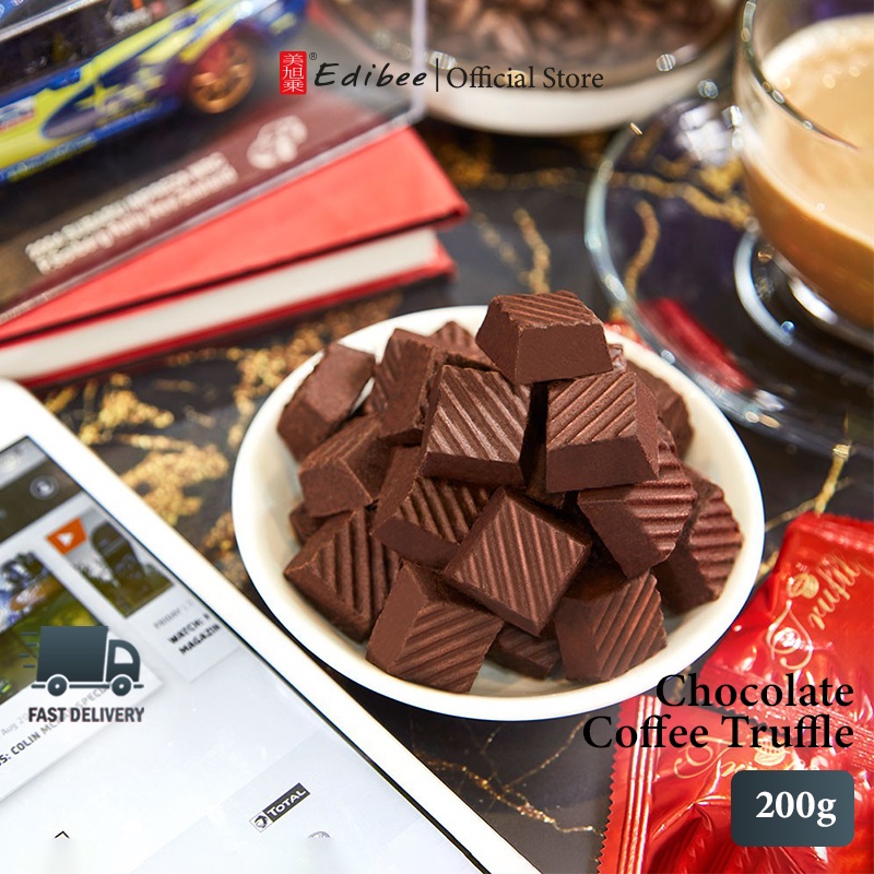 Edibee Chocolate Coffee Dark Truffle (200g) Dark Chocolate Snack Food ...