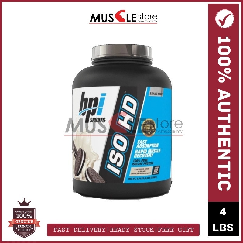 BPI Sports Whey HD Milk&Cookies 4 lb Whey Muscle Building, Lean Muscle ...