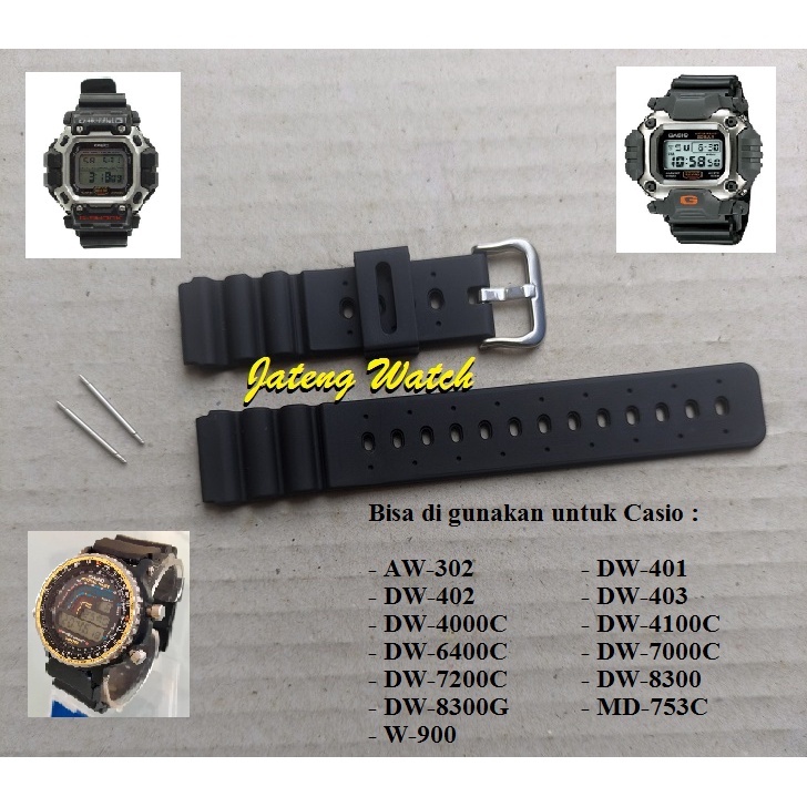 Stau Rubber Strap For Casio DW-6400C DW-8300 DW-401 DW-402 DW-403 AW ...