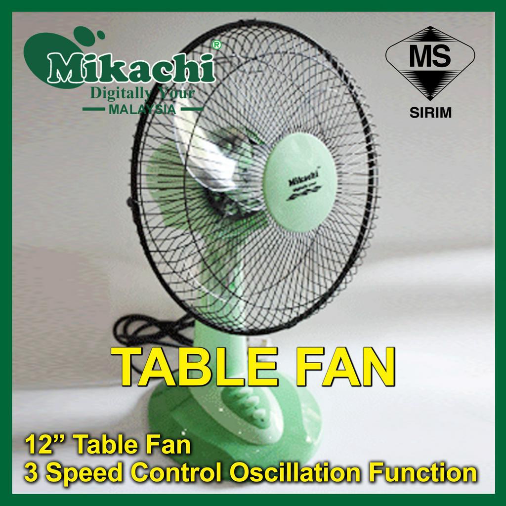 MIKACHI 12” TABLE FAN TF3-30/GR | Shopee Malaysia