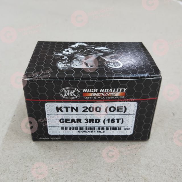 GEAR 3RD 16T - KTN 200 / XTM 200 (NK) | Shopee Malaysia
