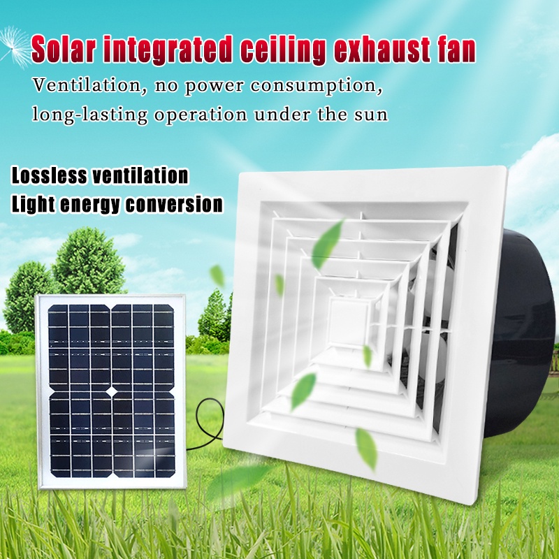 Solar photovoltaic 12V ventilation fan 12-inch kitchen wall home ...