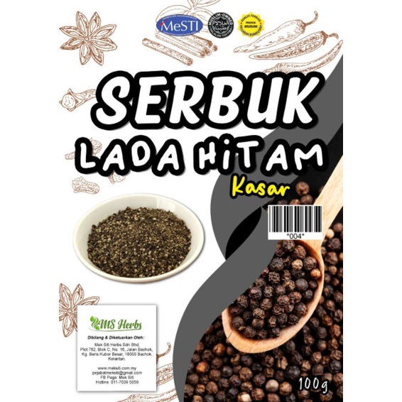 serbuk Lada Hitam Kasar 100Gram | Shopee Malaysia