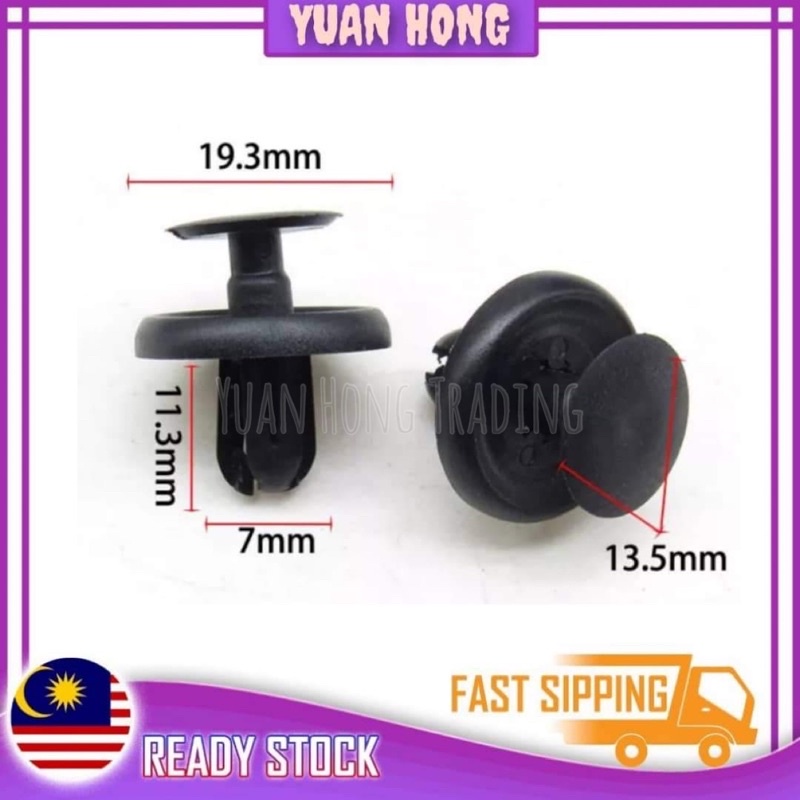 (20pc) Toyota Vios Camry Altis Estima BMW 7mm Bumper Clip murah ...