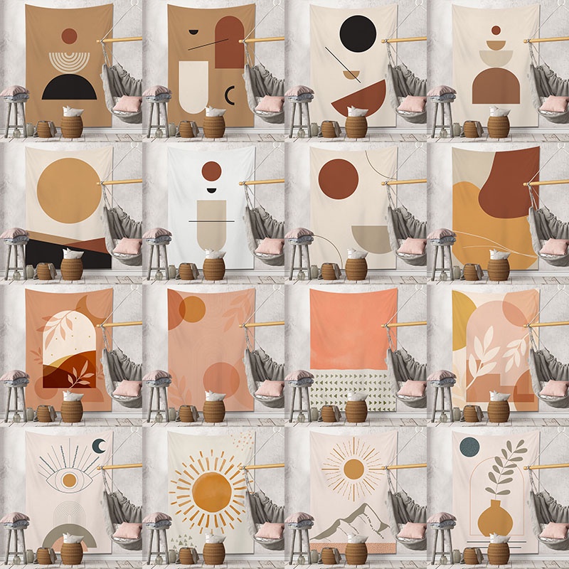 Tapestry Decor Morandi Geometric Simple Style Home Decoration ...