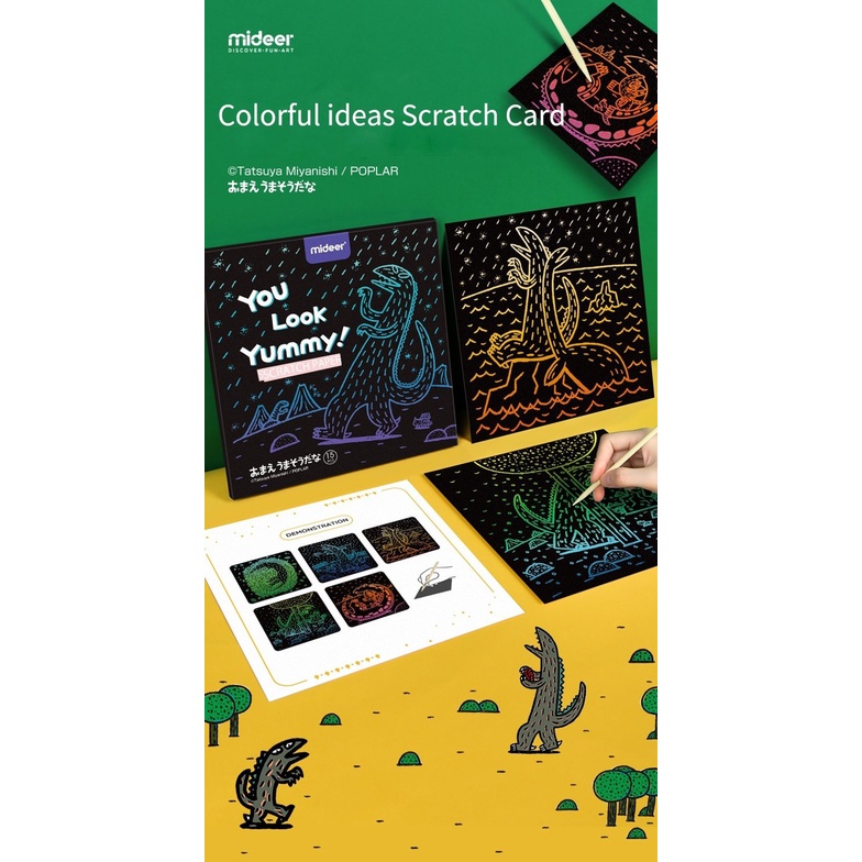 Mideer Dinosaur Scatch Paper ( You Look Yummy) | Shopee Malaysia