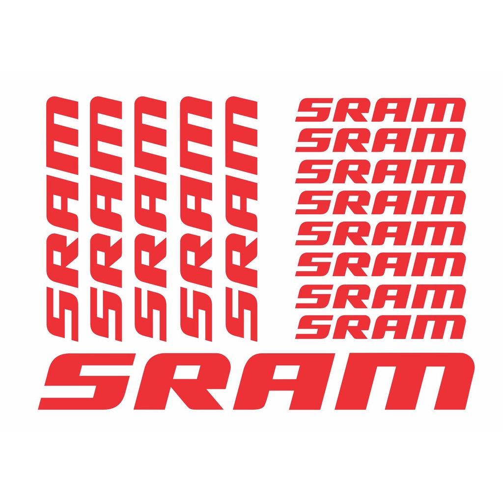 SRAM [NEW] 14 pcs! new SRAM vinyl cut out frame cycling bicycle Sram ...