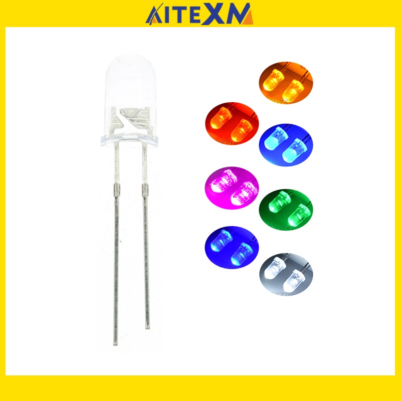 100pcs 3mm 5mm led white/blue/red/yellow/green light bulbs / 3MM 5MM ...