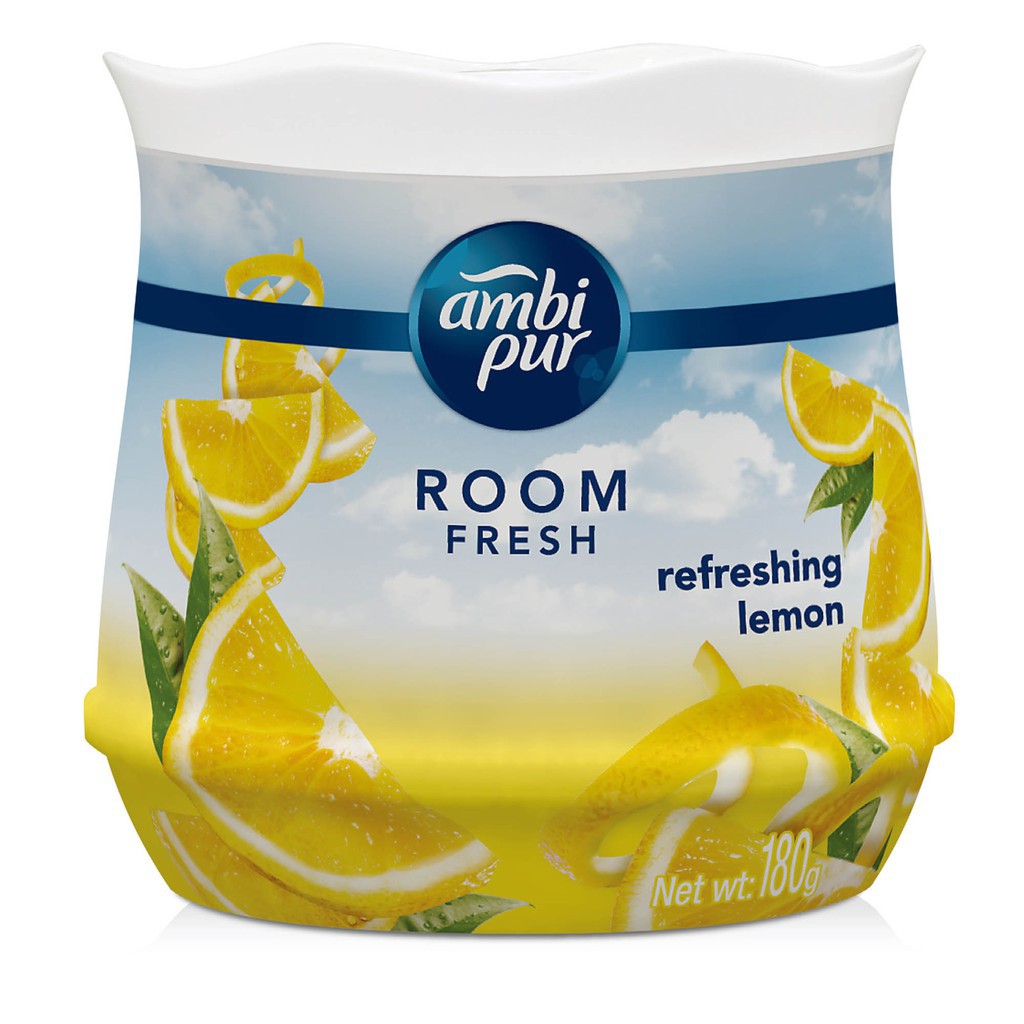 Ambi Pur Room Fresh Refreshing Lemon Gel Air Freshener 180g | Shopee ...