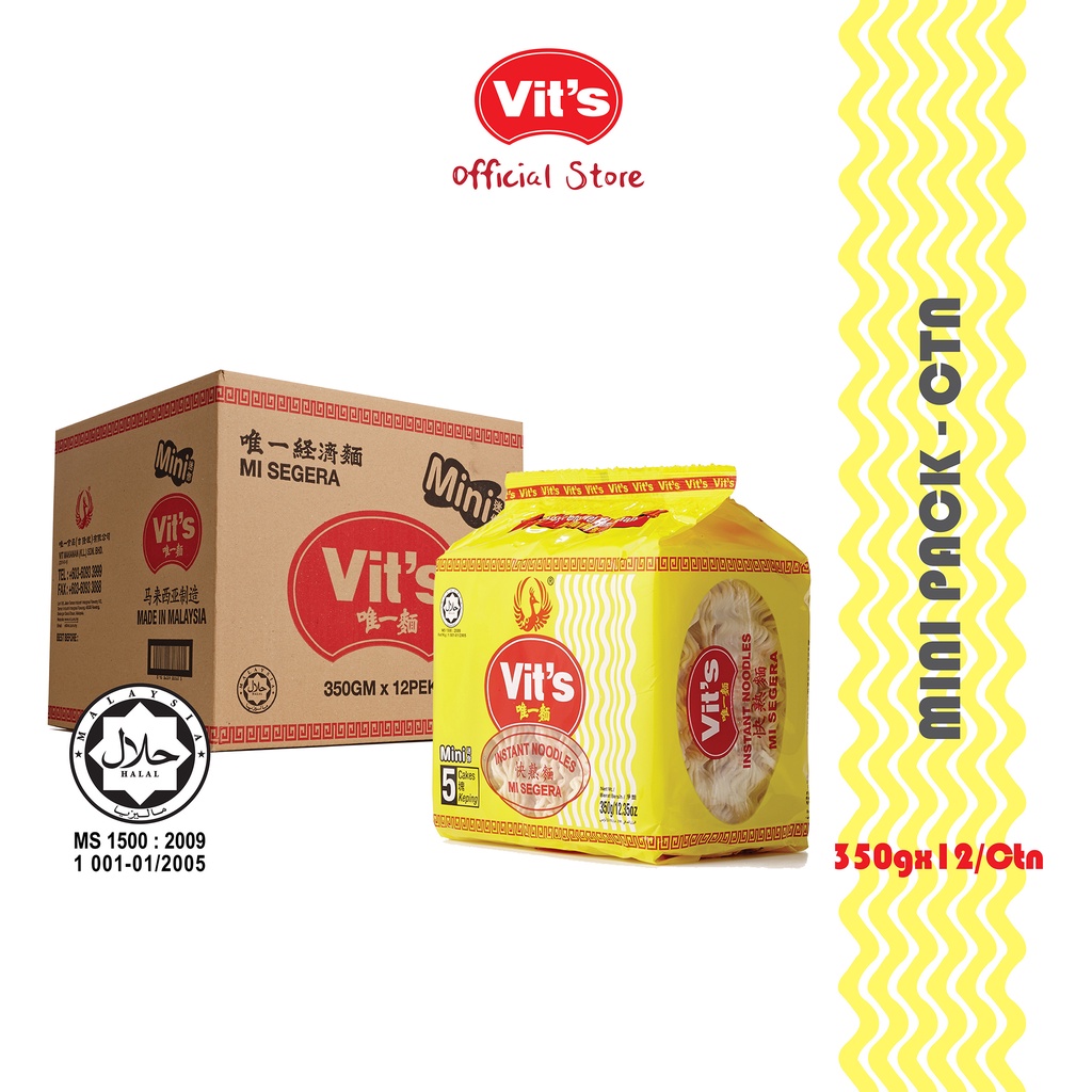 (Carton) Vit's Instant Noodle Mini Pack 360g (12 packs) | Shopee Malaysia