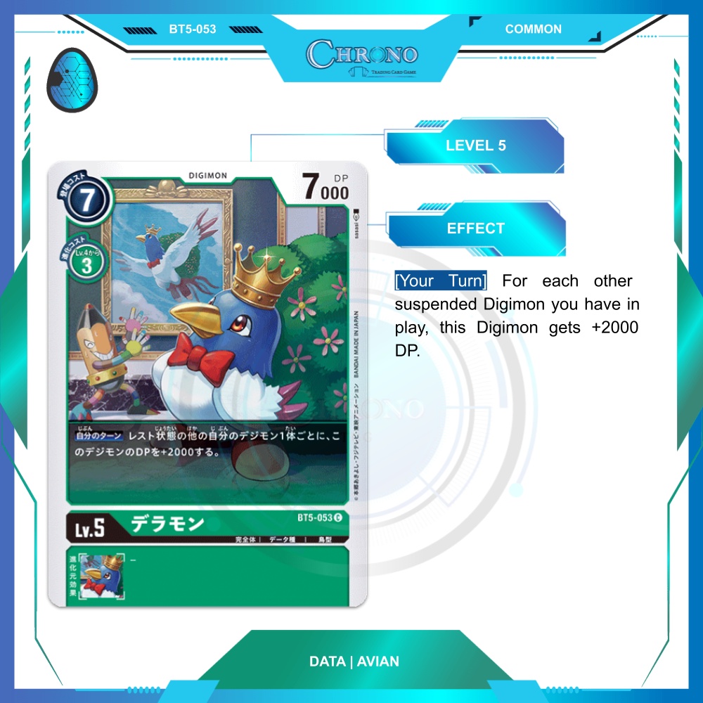 BT5-053 | Deramon | Common | Digimon Card Single | Chrono TCG | Battle ...