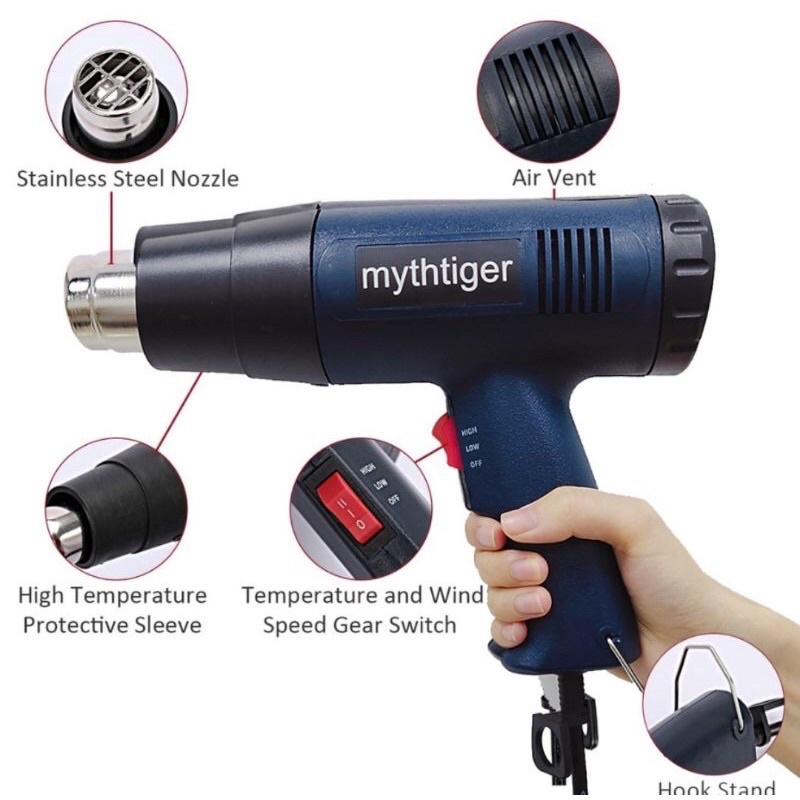 Hot Air Gun Bend Tinted Pvc Heater Pemanas Sticker Tinted | Shopee Malaysia