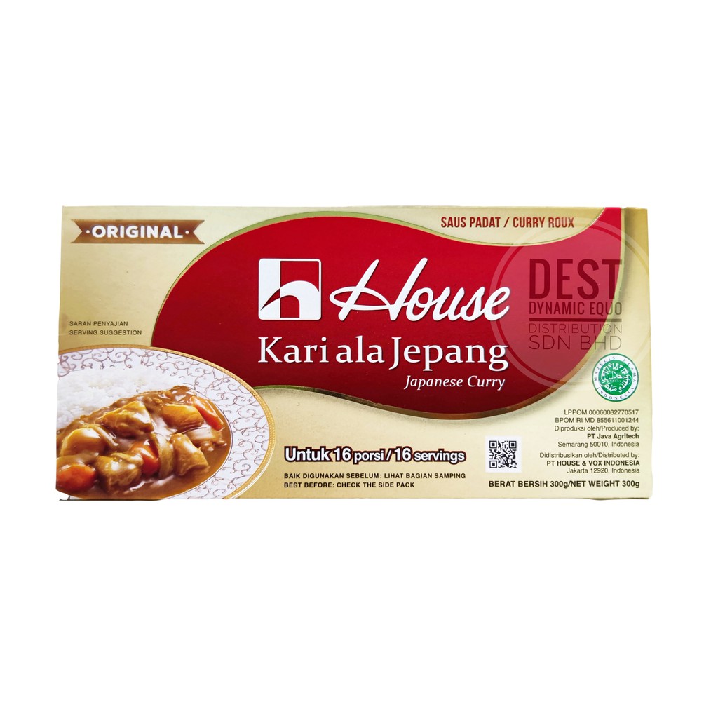 House Japanese Curry Sauce Mix Original 300g HALAL Kari Ala Jepang Sos ...