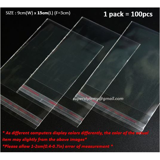 NEW OPP Self Adhesive Plastic Bag Transparent OPP Plastic Bag with Tap ...