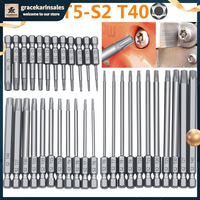 1pc S2 Security Bit Set 50mm Tamper Proof Screwdriver Drill Bit Screw ...