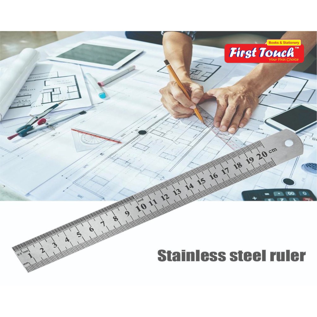 Stainless Steel Ruler / Pembaris Besi (15cm / 30cm / 60cm / 100cm) | Shopee Malaysia