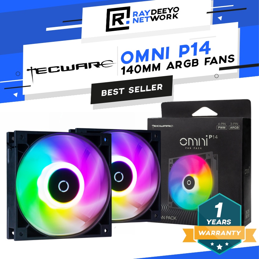 Tecware Omni P12 / Omni P14 120mm/140mm ARGB Fans [800-1800 RPM Airflow ...