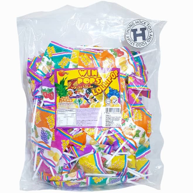 Lolipop Win Pops Lolipop 100 Pcs Assorted Flavour | Shopee Malaysia