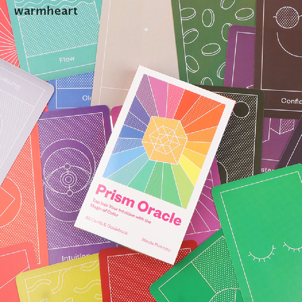 (warmheart) 45Pcs Prism Oracle Oracle Cards Tarot Prophecy Divination Deck Party Board Game Hot ...
