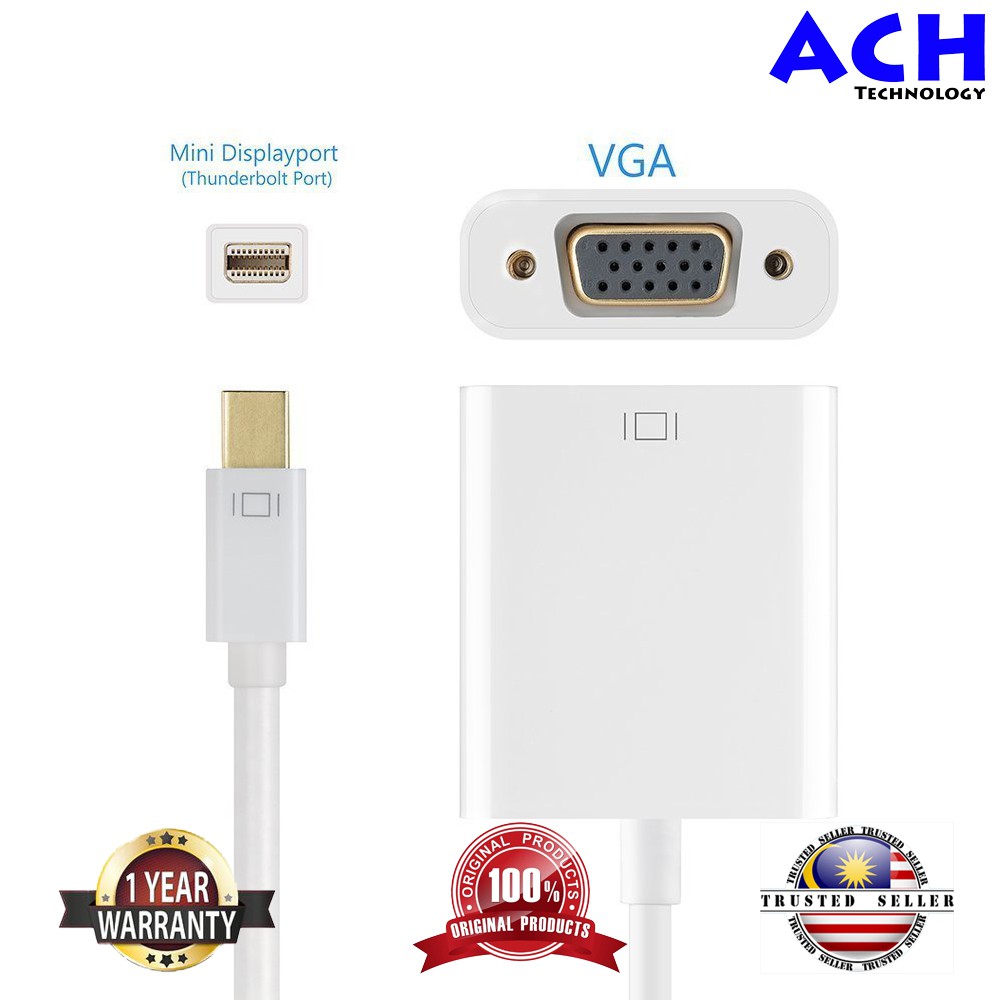 Mini Display Port to VGA Converter Adapter | Shopee Malaysia