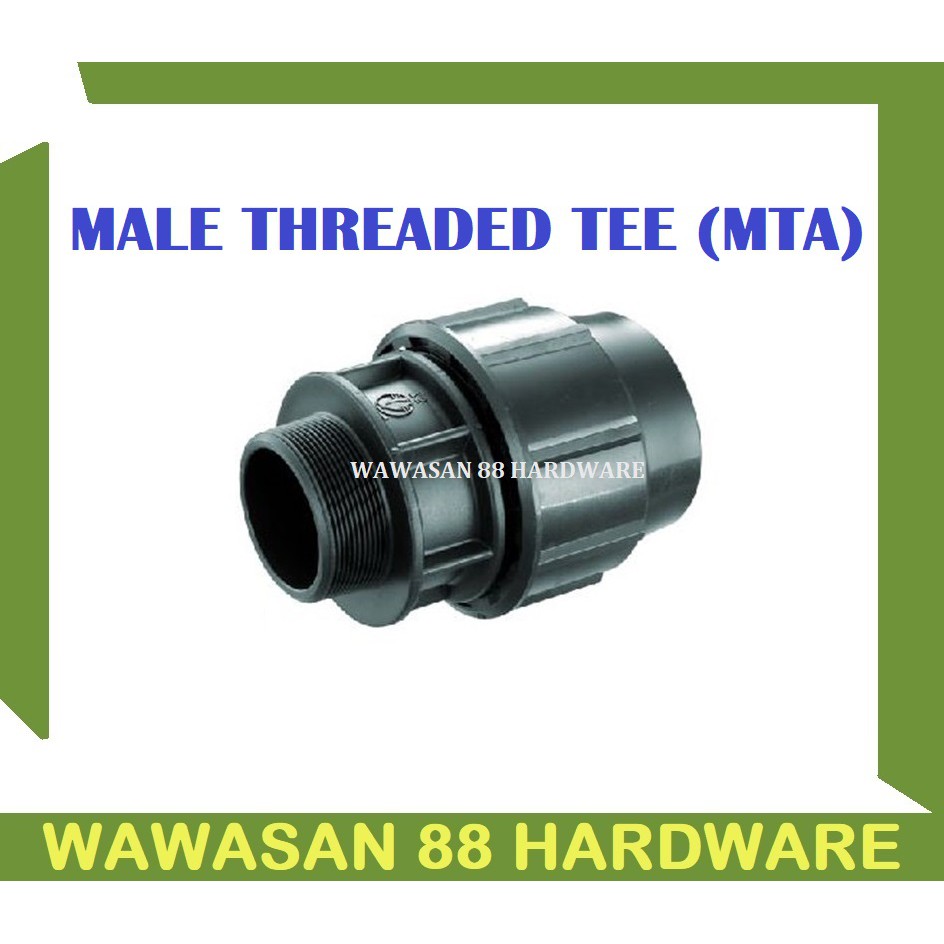 HDPE Poly MTA Male Threaded Adaptor Poly Pipe Fittings Poly Paip ...