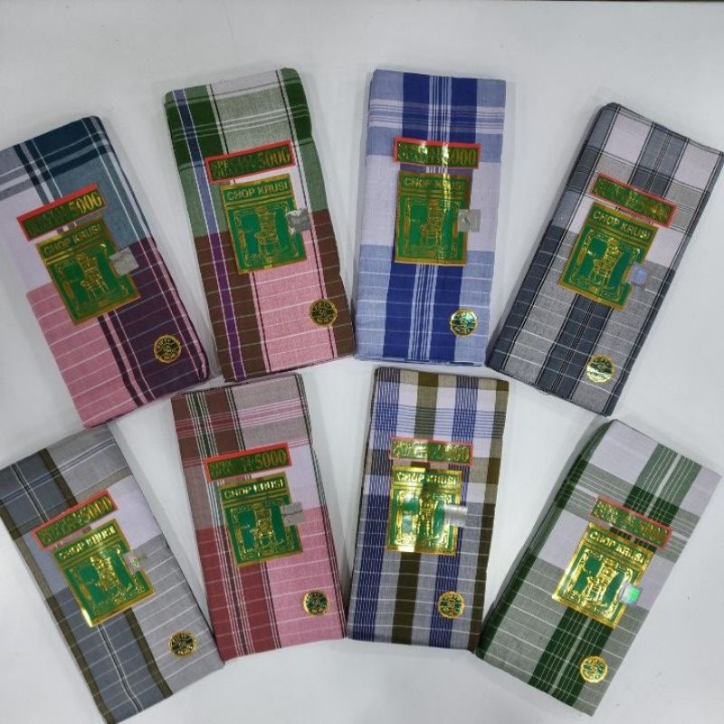 KAIN SARUNG PELIKAT INDIA COTTON CHOP KRUSI BENANG 5000 TENUNAN TANGAN ...