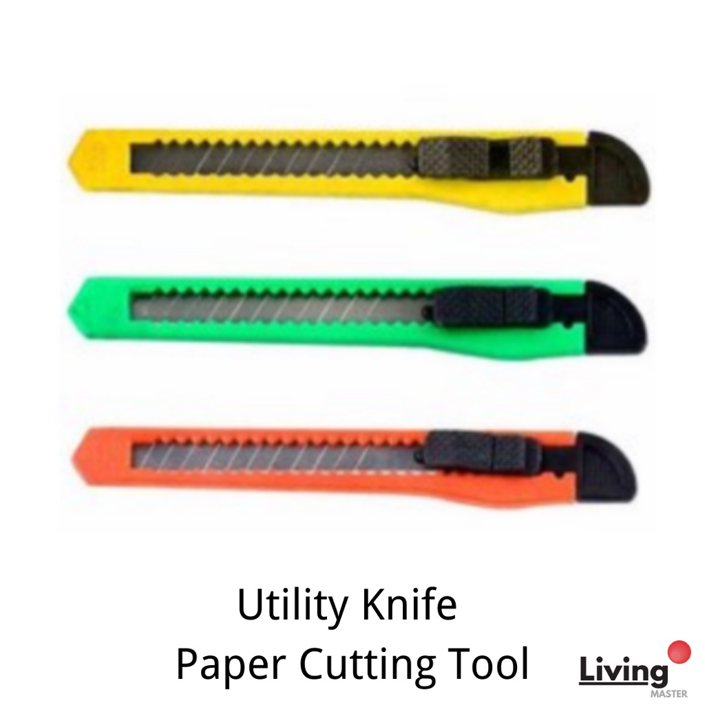 Knife Cutter 9mm Paper Cutter Utility Cutter Knife Small Plastic Slide ...