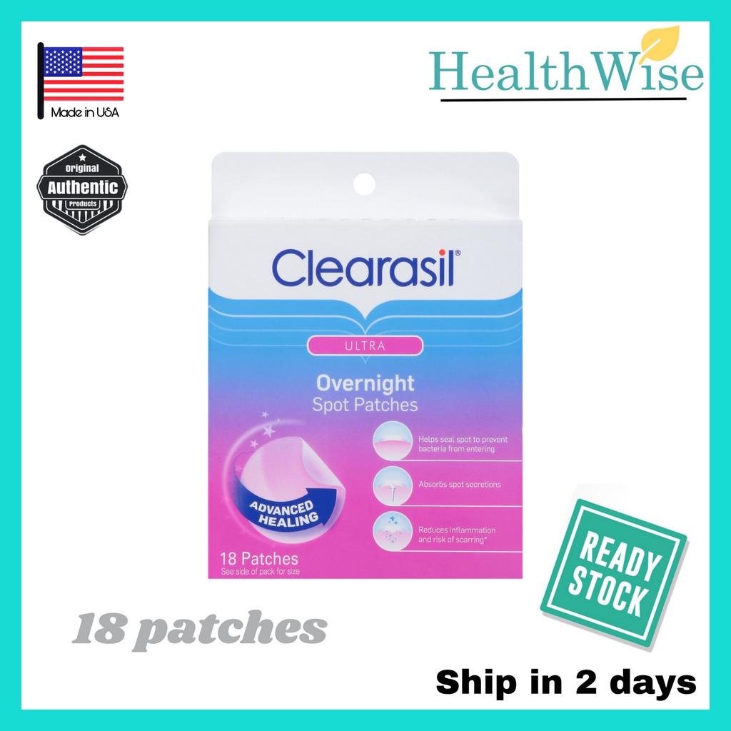 Clearasil Ultra Overnight Spot Patches (18 Patches) Advanced Healing ...