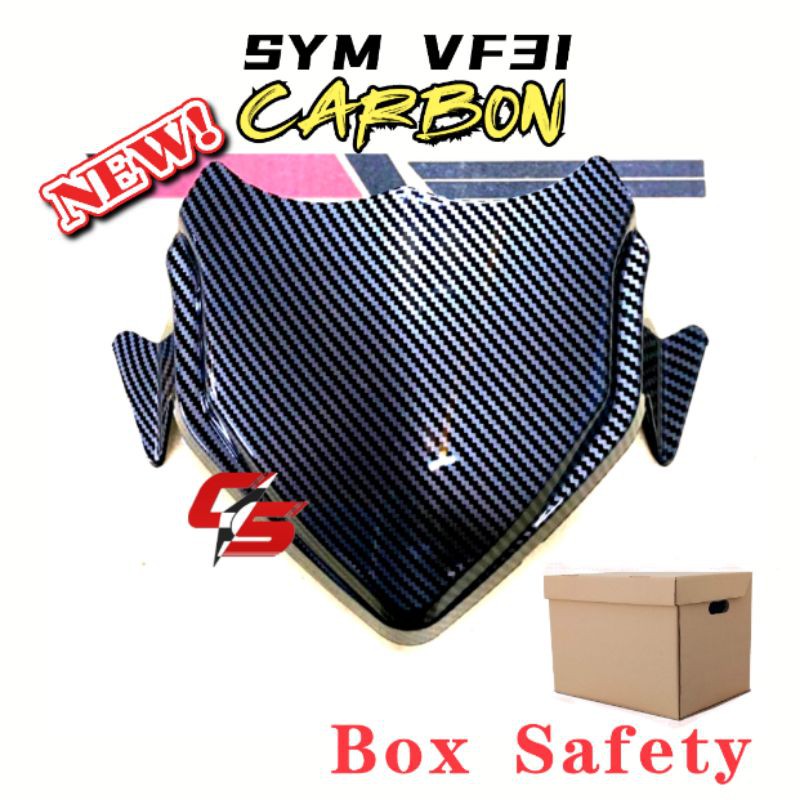 SYM VF3I COWLING LENS VISOR CARBON & Black | Shopee Malaysia