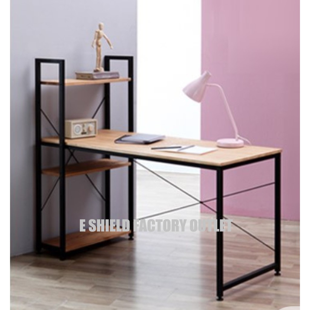Study Desk Computer Desk with 4 Tier Opening Shelves Computer Desk ...