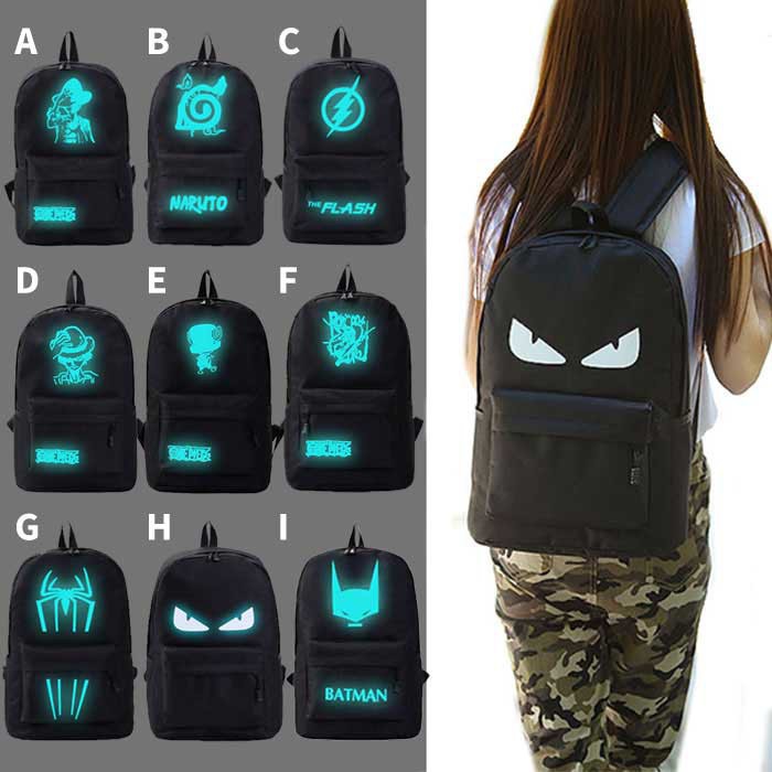 beg sekolah Beg galas lelaki Lumi NEON Glow in the Dark Night Backpack ...