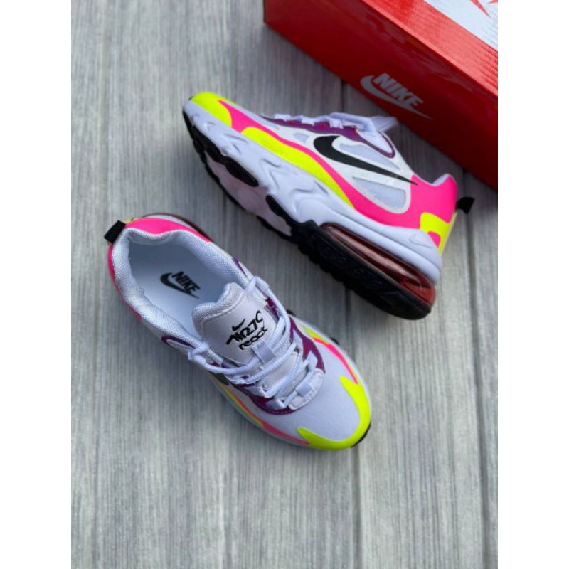 [READY STOCK] NIKE AIRMAX 270 REACT V5 YELLOW PINK WHITE | Shopee Malaysia