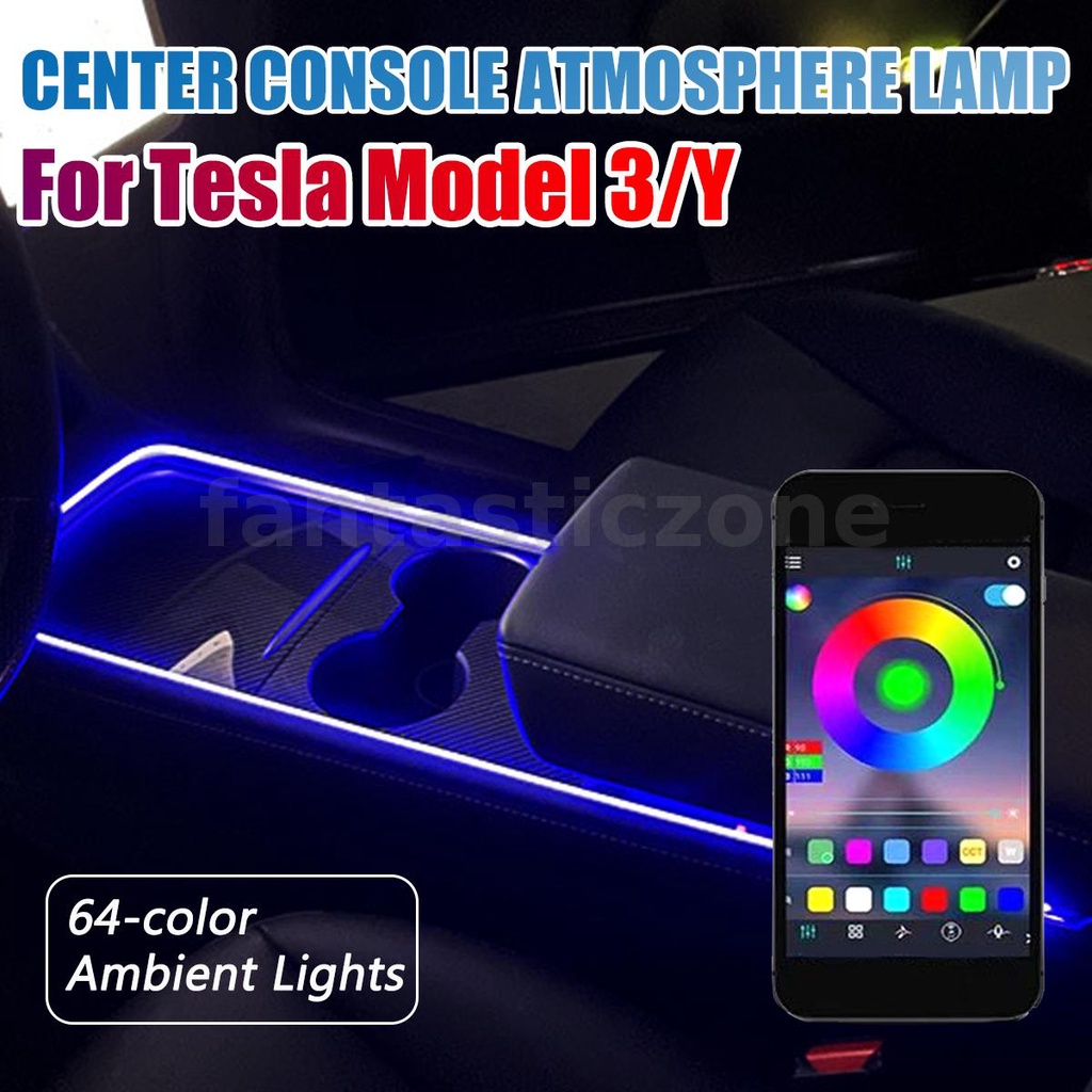 For Tesla Model Y Model 3 Neon Light Tubes RGB Interior LED Strip ...